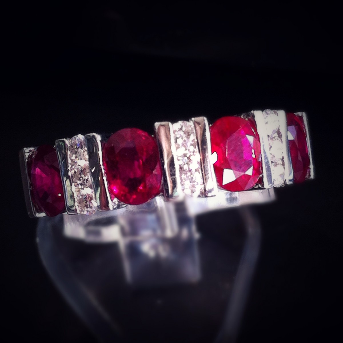 New White Gold and Ruby Rings | Crown Jewellery